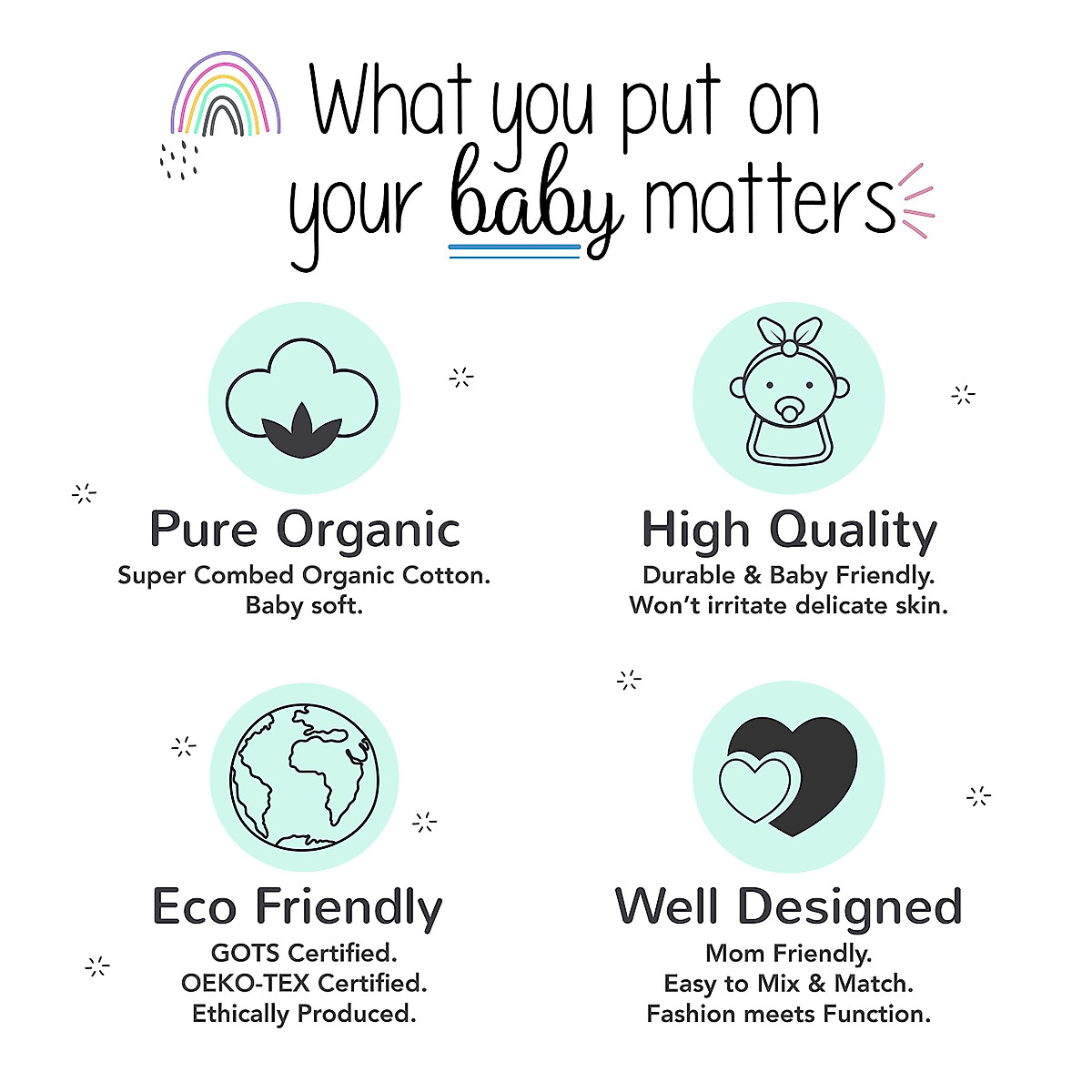 Lamaze Organic Baby baby boys Pure Organic Cotton Long Sleeve Tight Fit Pjs, 2 Piece Pajama Set, Green Bears, 2-3T US