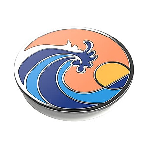 PopSockets PopGrip - Expanding Stand and Grip with Swappable Top - (Ride The Wave Coral)