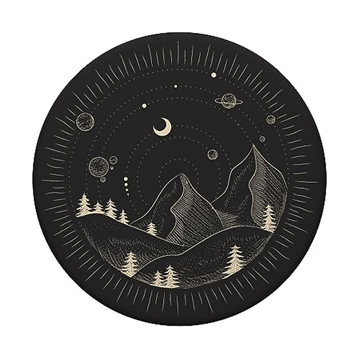 Mountains with Celestial Elements PopSockets Swappable PopGrip