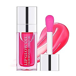 Hydrating Lip Glow Oil, Moisturizing Lip Glow Oil, Nourishing Glossy Transparent Lip Oil, Plumping Lip Oil, Lip Balm, Non-sticky Tinted Toot Lip Balm for Lip Care
