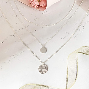 Layered Necklaces for Women Trendy Gold Necklace Stack Dainty Silver Gold Layer Pearl Beaded Coin Charm Jewelry Gift for Teen Girls Necklace Stacker