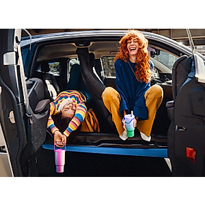 Meoky 32 oz Tumbler with Handle, Tumbler with Lid and Straw, Stainless Steel Travel Mug, 100% Leak Proof, Keeps Cold for 24 Hours, Fits in Car Cup Holder (Bunny)