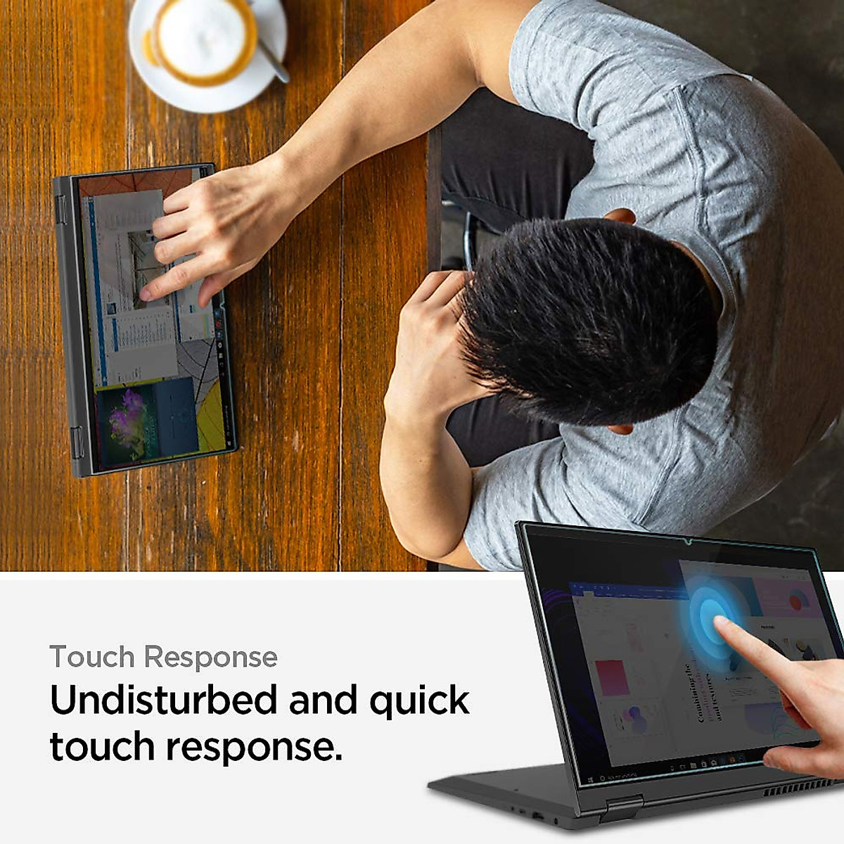 Tempered Glass Screen Protector [GlasTR Slim] Designed for Lenovo Idea Pad Flex 5-14 inch (81X20005US) [9H Hardness Tempered Glass]