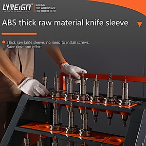 LYREIGN CNC Tool Holder Transfer Cart, Latest Model CNC Metal Storage with Wheels, CNC Tool Holder Station for Storehouse Factory Garage