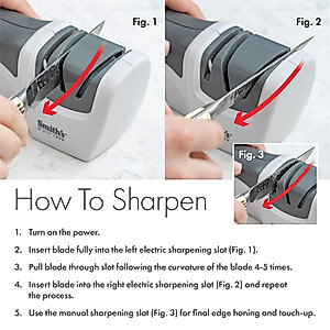 Smith's 50097 Essentials Compact Electric Knife Sharpener White