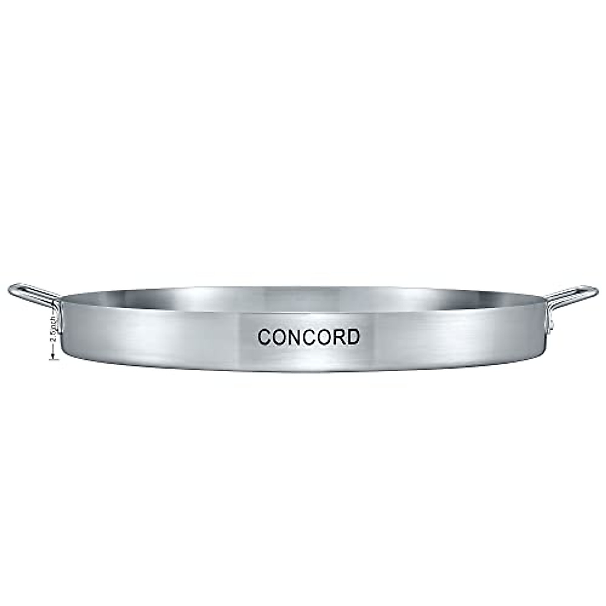 Concord Large Stainless Steel Convexed Comal Coza, 21.25" Mexican Discada (21.25)