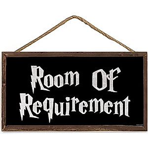 Room of Requirement Wizardry Hanging Plaque Magic Gift Bedroom Toilet Wood Sign (US-G005)