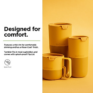 Klean Kanteen Rise Tumbler with Flip Lid Stainless Steel Old Gold 473 ml 1010214