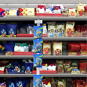 10 Pieces Station Hanging Merchandise Strips with Hooks, Display Merchandise Strips for Retail Display with Label Header