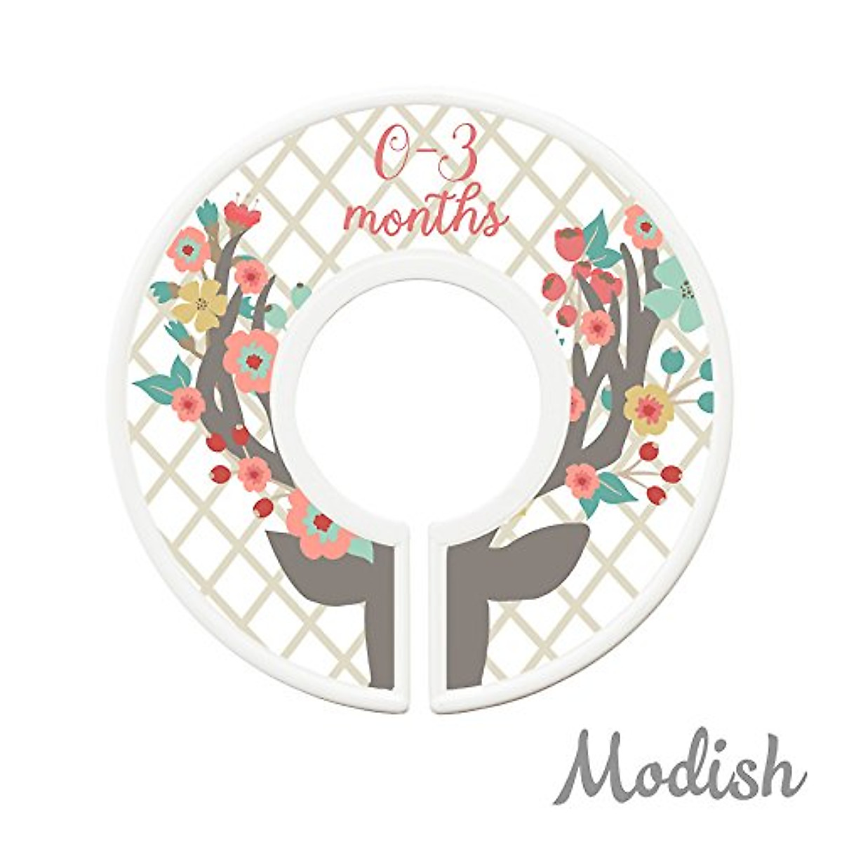 Modish Labels Baby Clothes Size Dividers, Baby Closet Organizers, Size Dividers, Baby Closet Organizers, Closet Dividers, Clothes Organizer, Nursery, Girl, Woodland, Deer, Boho, Flowers, Tan (Baby)