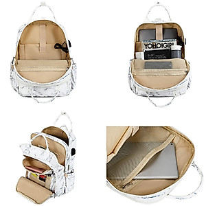 CAMTOP School Backpack Sunflower College Laptop Backpacks with USB Charging Port 15.6 Inch Computer Bookbag for Women Girls