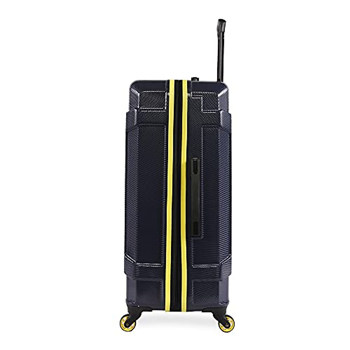 Nautica Maker Hardside Spinner Luggage, Navy/Yellow, Checked-Large 29-Inch
