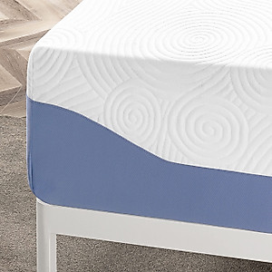 Mellow 14 Inch Cooling Gel-Infused Memory Foam Bed Mattress, Medium Firm Sleep and Breathable Fabric Cover, Twin , Mattress In A Box