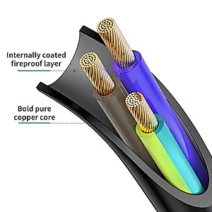 QYD 10FT(3m) AC Power Cord, 3 Prong C13 Power Cord Replacement for ION Block Rocker, Monster Rocker, Mackie Speaker, ION Bluetooth Speaker, Peavey Fender Amp Guitar Mixer DJ Speaker Power Cable, 1Pack