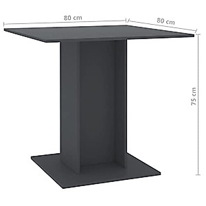 Modern Dining Table,Kitchen Table,Dinner Table Dining Room Home Furniture,Dining Table Gray 31.5"x31.5"x29.5" Engineered Wood