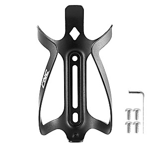 CNC Bike Water Bottle Holder, 2-Pack Bike Water Bottle Cage for Road Bike/Mountain Bike，Black