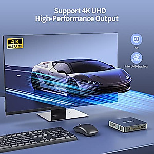 Mini PC Windows 11 Pro, Lightweight 11th Intel N5105 Mini Computers(Turbo 2.9GHz), Ultra Thin Extensible 8GB RAM 256GB SSD Micro Desktop Computers,4K HDMI Dual Display, Dual WiFi Business/Home/Office