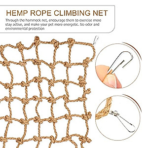 POPETPOP Pet Climbing Rope Net Bird Climbing Rope Ladder Parrot Cage Hanging Toys for Small Animal Hamster Conures Parrots Love Birds Finches