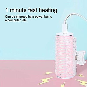 USB Instant Heat Ceramic Hot Hair Rollers, Portable Hair Curlers Bangs Curling Hair Styling Tool Mini Electric Hair Curler DIY Hairdressing Tool
