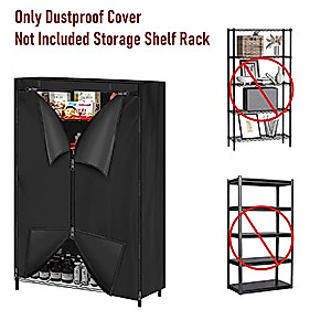 Vainlley Shelf Cover Wire Shelf Cover Waterproof Utility Racks Cover Storage Shelf Cart Cover to Cover Sundries 48 x 18 x 72 in