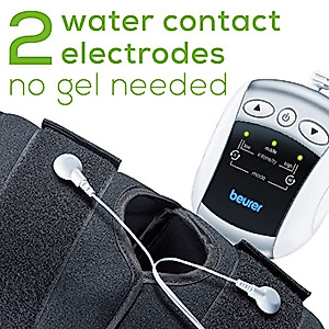 Beurer EM34 TENS Unit Muscle Stimulator, 2-in-1 Knee & Elbow TENS Machine, E-Stim Device for Knee Pain Relief with 25 Intensity Levels, Electric Massager with Universal Brace