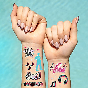 xo, Fetti Dance Star Temporary Tattoos - 58 styles | Influencer Birthday Party Supplies, Viral Music Trending Favors, Internet Famous Arts and Crafts