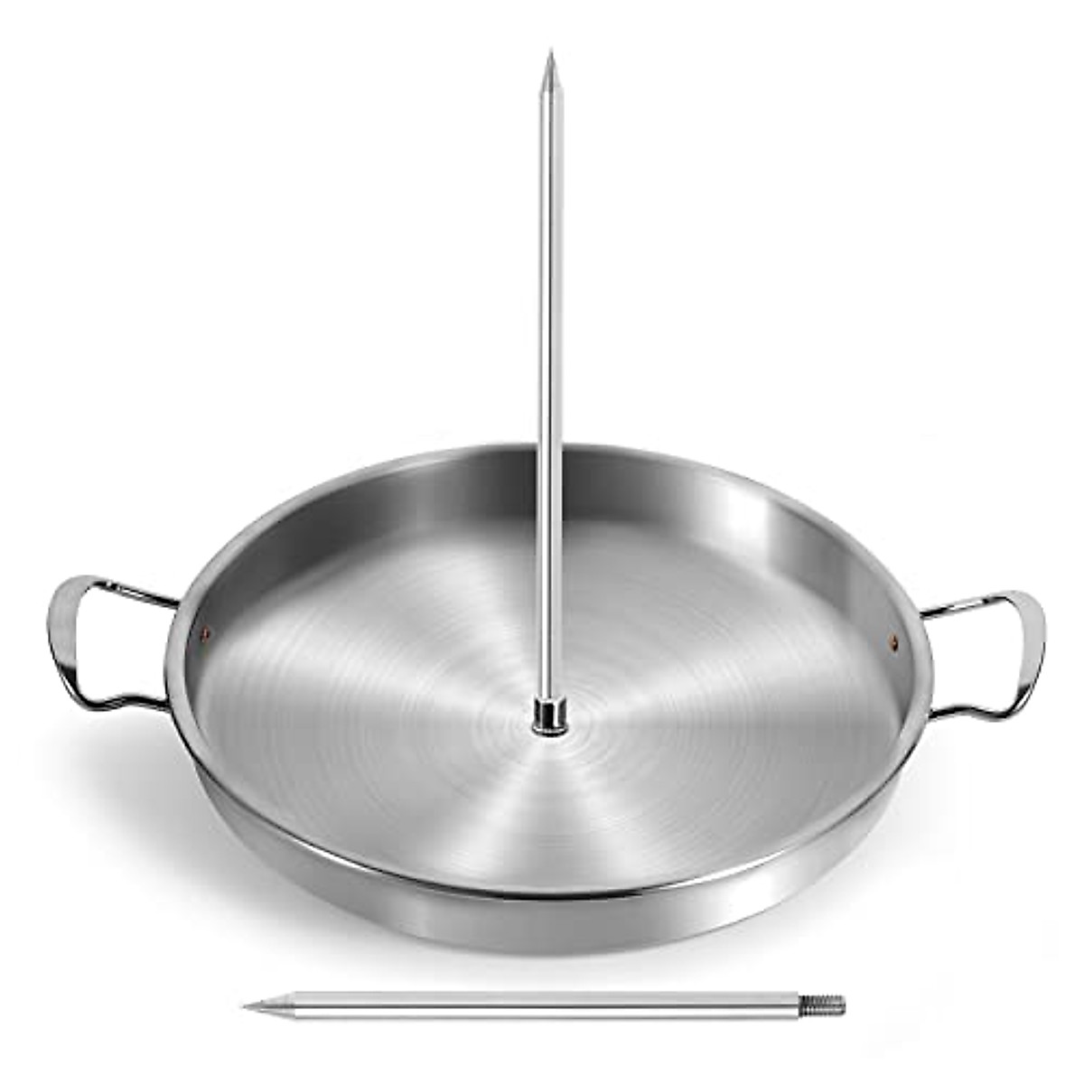 DAKOS al pastor skewer for grill Upgraded Thicken Stainless Vertical Skewer griddle, Barbecue Grill Stand,Vertical Skewer Grill, Great for Tacos Al Pastor, Tacos, Whole Chicken (15.27 x 13.39 x 2.83)