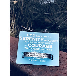 Quotable Cuffs Serenity Prayer Bracelet- Inspirational Engraved Pewter Bracelet by Whitney Howard Designs