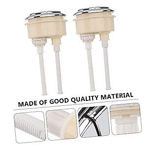 2 Pcs toilet lid button toilet tank button toilet flush button toilet parts toilet accessories ar accessories wc flush button Closestool Tank Button Flush Push Button Oval switch