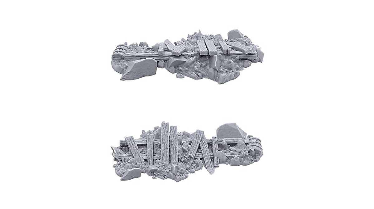 Urban Rubble 3D Printed Terrain for Tabletop RPG Wargames