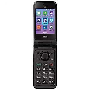 TracFone Carrier-Locked LG Classic Flip 4G LTE Prepaid Flip Phone- Black - 4GB - Sim Card Included – CDMA