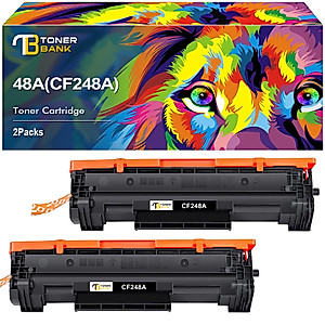 Toner Bank Compatible Toner Cartridge Replacement for HP 48A CF248A Toner Cartridge HP Pro M15w MFP M29w M28w Toner M15a M28a M29a M16a M16w M15 M29 M28 M31 Toner Printer Ink (Black, 2-Pack)