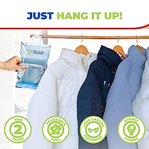 Eco Living Solutions Moisture Absorber Packets, Fragrance Free, Humidity Absorber, Hanging Closet Dehumidifier Bags, Eliminates Odors for Fresher Air, Ideal for Closet