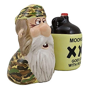 "Home Décor Accents" Moonshine Goes Great with Road Kill Redneck Hunter and Jug Salt Pepper Shakers - Home Accents 33-kl1-9896