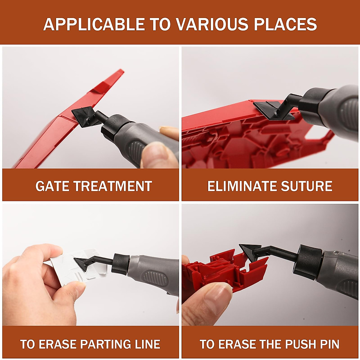 Bucasso Cordless Pen Sander, Variable Speed and USB Charging with LED Light, Multi-Purpose Power Tool for Sanding, Polishing, Finishing, DIY Crafts