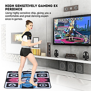 Game Dance Machine, Electronic Dance Mats Dancing Pad Yoga Mat Musical Dancing Carpet, PVC Wear USB Dance Step Mat Dancer Blanket, High Sensitivity Gaming