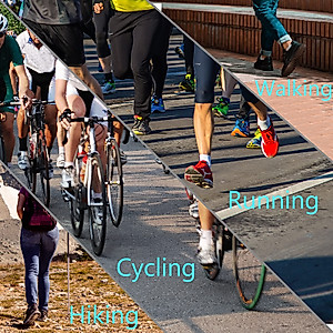 LO SHOKIM Athletic Socks Women Ankle Cushioned Running Socks Thick Cotton Sports Socks Moisture Wicking 6 Pairs (2Black+2White+2Grey,5-8)