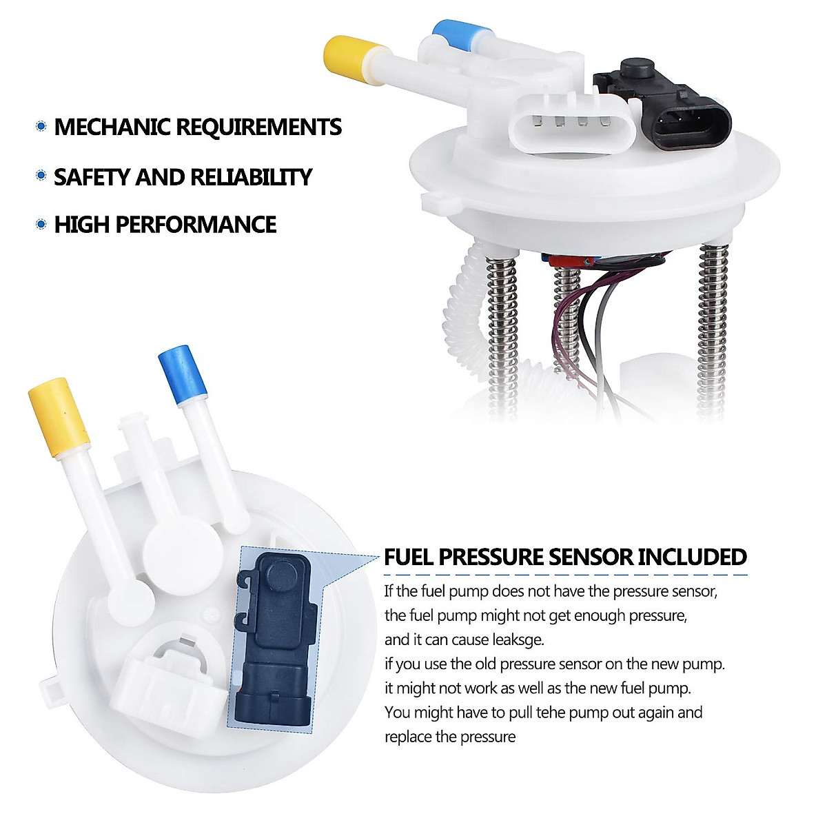 FAERSI Fuel Pump Assembly w/Sensor Replace# E3508M Compatible with 2000-2003 Chevy Tahoe & GMC Yukon 2002 2003 Cadillac Escalade 5.3L 6.0L 4.8L 5.3L