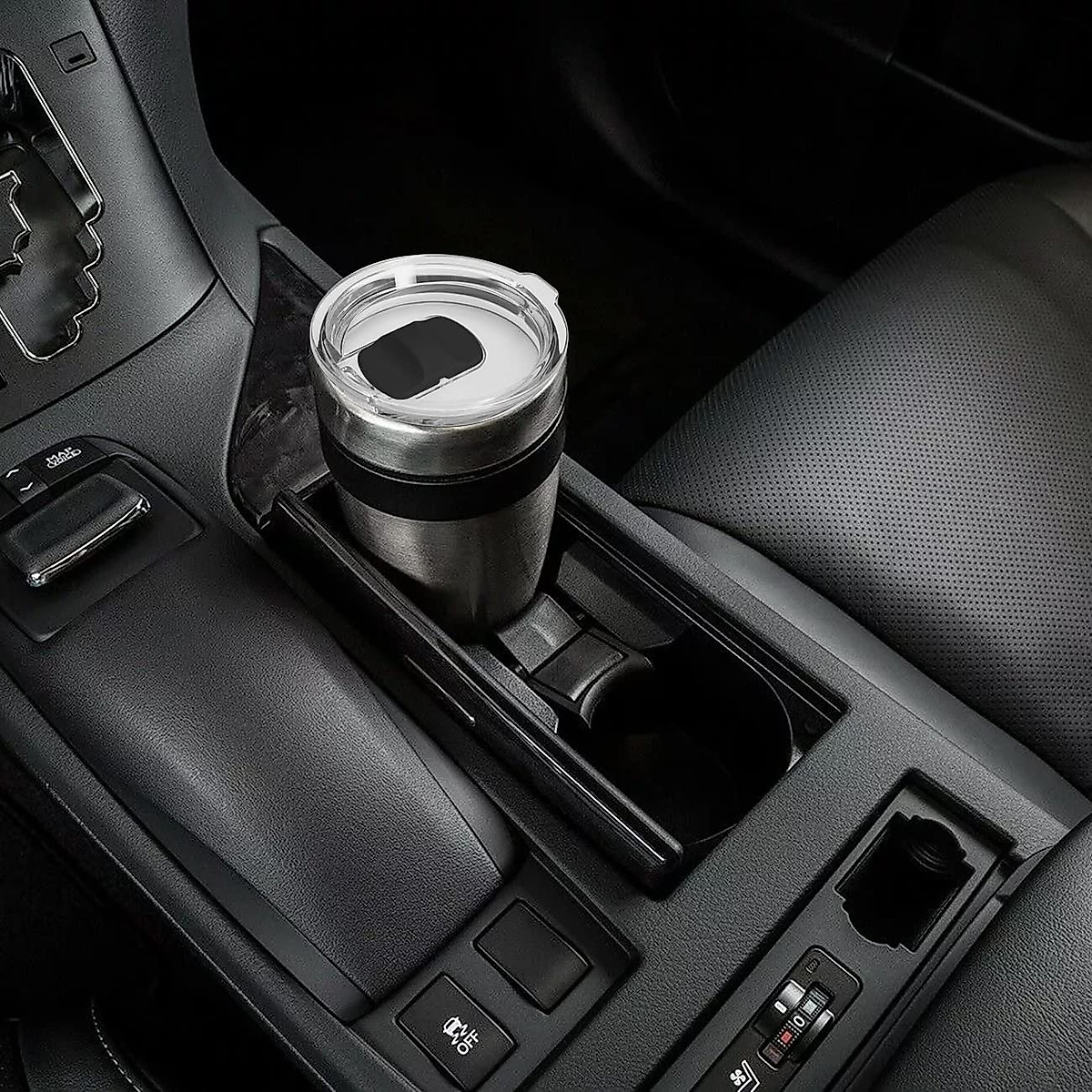 2 Pcs Black Replacement Lids for YETI 20 oz with 2 Replacement Strong Magnetic Force Slider (Green + Red) - Tumbler Lid Compatible with YETI Rambler, Ozark Trail, Old Style Rtic