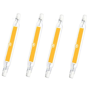 Qixivcom R7s LED Bulbs 118mm 20W LED COB Light Double Ended LED Bulbs 150W Halogen Bulb Replacement Dimmable Warm White 3000K 120V J Type R7s Floodlight J118 Landscape Lights Work Lighting,(4 Pack)