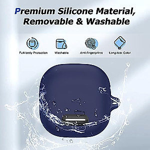 LDSXAY Compatible with Anker Soundcore Liberty 4 NC Case Cover, Soft Silicone Shockproof Protective Case Skin for Soundcore Liberty 4 NC Wireless Earbuds (Blue)