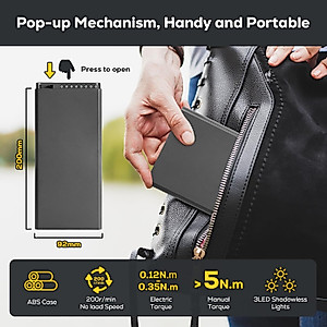 Electric Screwdriver, Power Screwdriver Set 68 in 1 Mini Cordless Screwdriver Rechargeable, 5 Torque Settings 3 LED Lights Precision Screwdriver for PC Accessories Phone Camera Laptop Gifts for Men