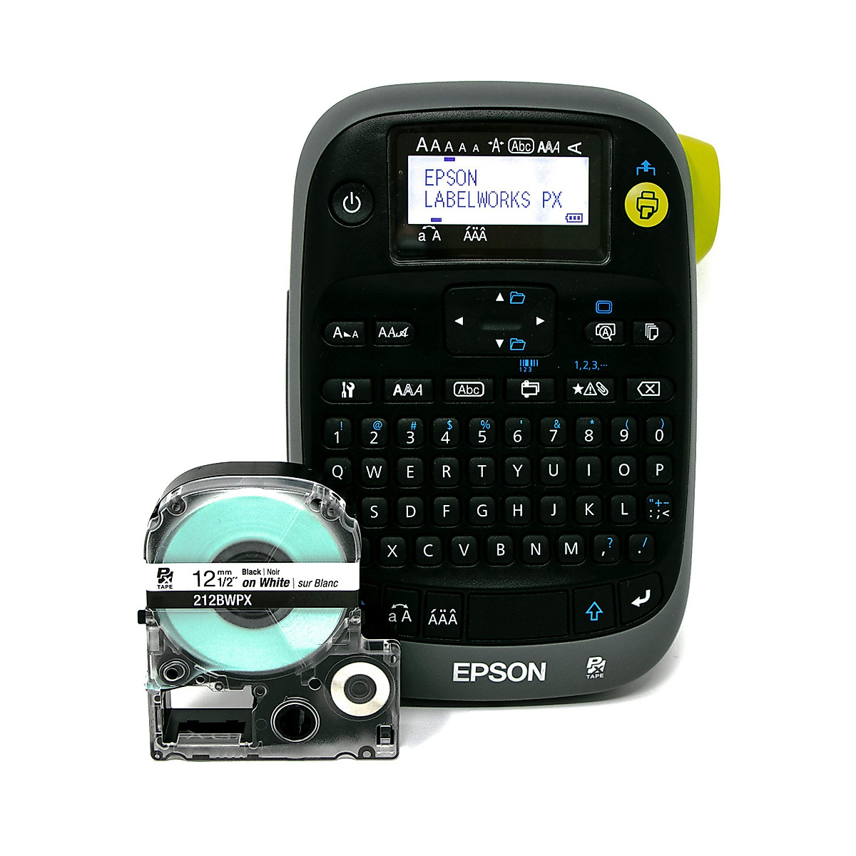 LABELWORKS Epson LW-PX300VP Industrial Label Maker Complete Kit - with Accessories, Sticker Labels, Magnetic Tape Compatible, Only Uses 203 & 205 Shrink Tube Tapes, Portable Handheld Printer