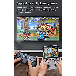 EQUITARE D007 Handheld Game Console Support Linux, Built in 10000+ Classic Games, 3.5 Inch IPS Screen Handheld Console with 3D Joystick, WiFi Retro Handheld Game Console Support TF Card(Silver)