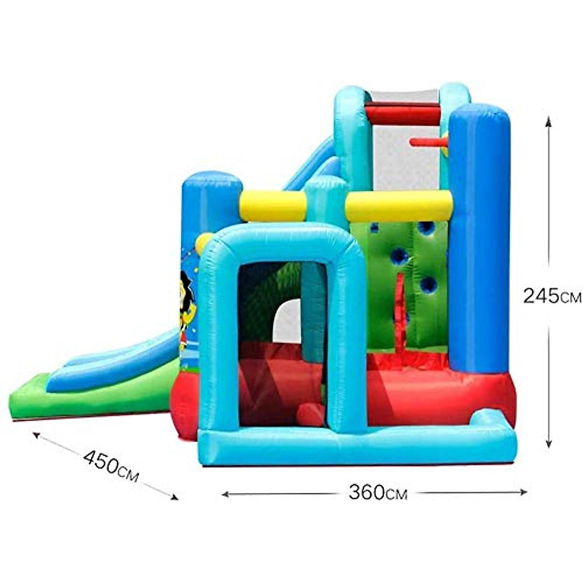Inflatable Castle and Slide,S Children S Slides Outdoor Small Football Fields Children S Trampolines Square Playgrounds Children S Playpens Colors 450 360 245Cm