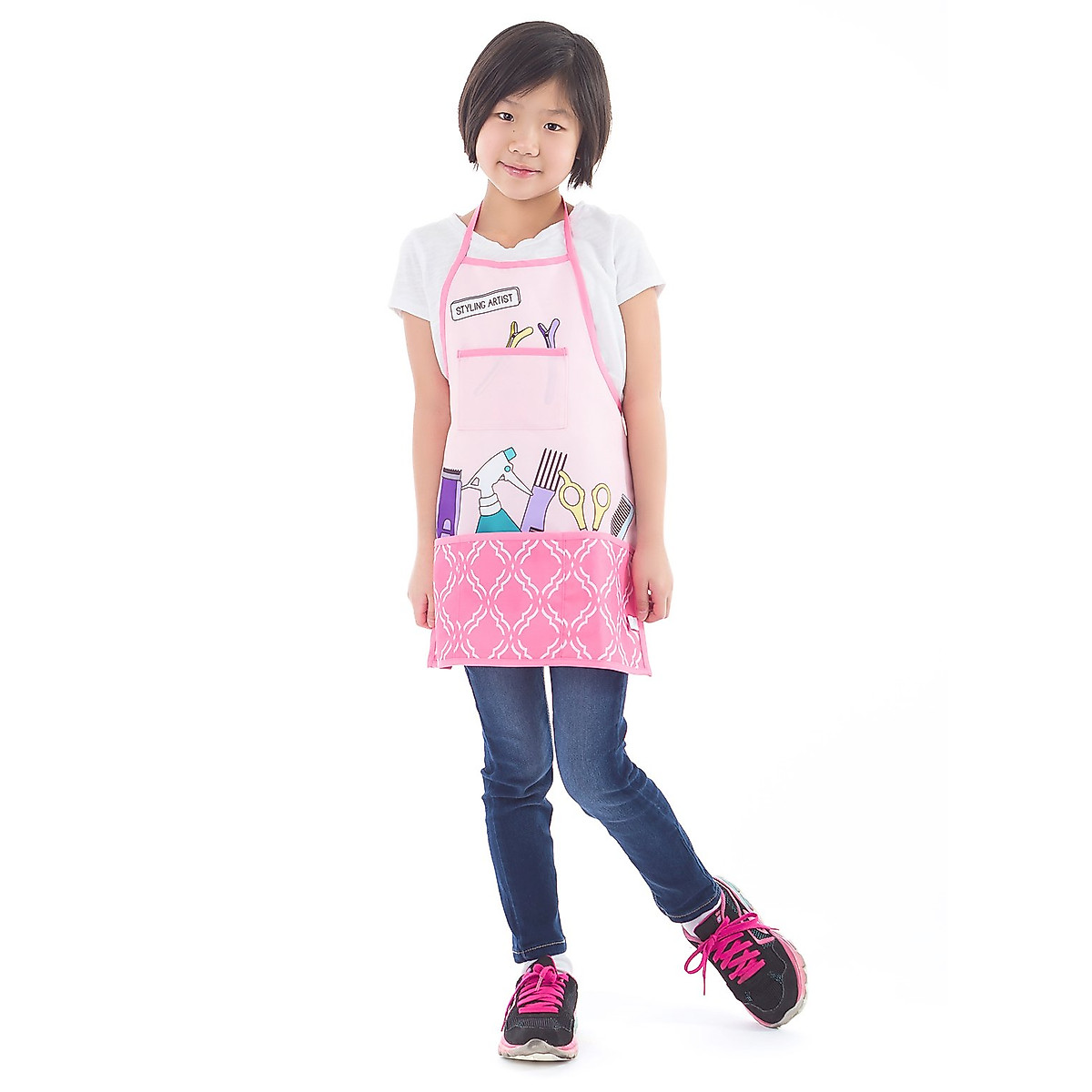 Little Adventures Roleplay Apron Dress Up Sets (Beauty Salon) - Machine Washable Child Party and Pretend Play Sets