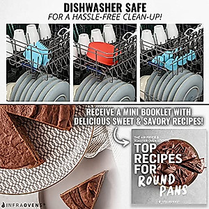 Air Fryer Silicone Cake Pans for Baking, 6.7 inch Small Airfryer Bakeware Set with Muffin Cups, Scrapers, Magnetic Cheat Sheet, Fits Instant Vortex, Cosori, Chefman, Dash, Bella, BPA Free