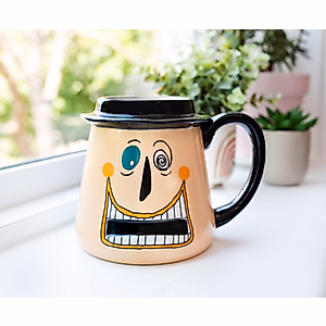 Disney The Nightmare Before Christmas Mayor Faces 3D Ceramic Mug | Large 20-Ounce Coffee Cup For Espresso, Tea
