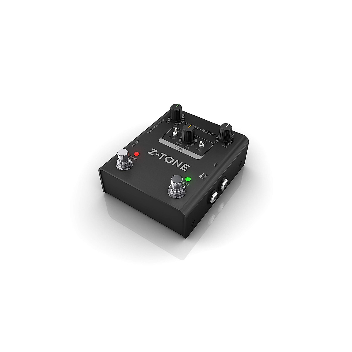 IK Multimedia Z-Tone Buffer Boost guitar preamp pedal with boost, Active/Passive pickup selector, switchable PURE/JFET Channels, true bypass and DI out for reamping/live use