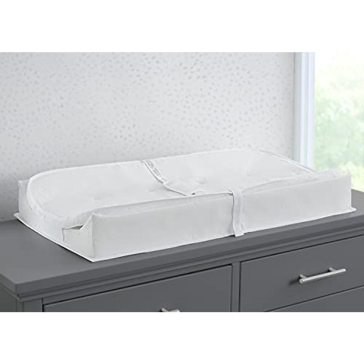 Serta Perfect Sleeper 2-in-1 Deluxe Pillow Top Changing Pad & Portable Changing Mat, White